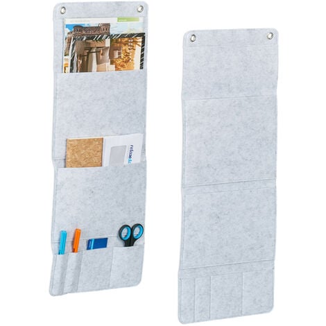 Relaxdays 2x Hanging Organiser, 6 Compartments, Wall Storage for ...