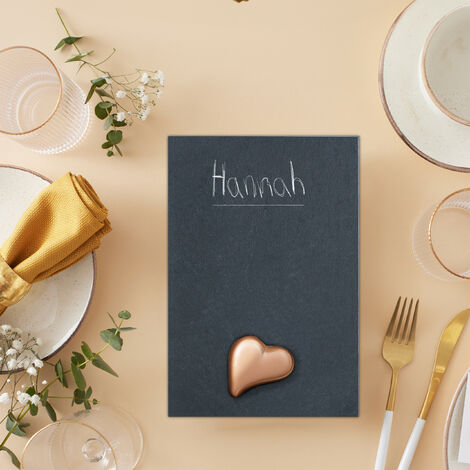 Relaxdays Slate Plates, Set of 6, Rectangular Serving Platters, 30 x 20 ...