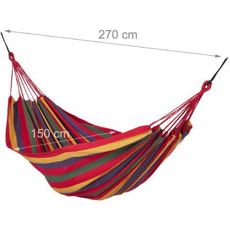 Relaxdays Hammock, XXL, Cotton, Indoor & Outdoor, 300 kg Load Capacity ...