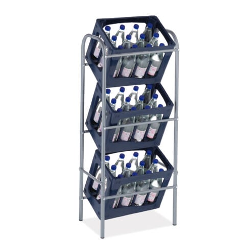 Relaxdays Crate Rack, for 3 Boxes, Beer, Wine, Beverage, Kitchen ...