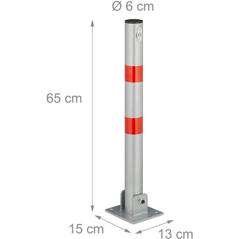 Relaxdays Barrier Post, Car Park Bollard, Foldable, Parking Space ...
