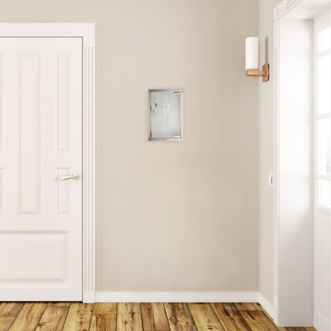 Relaxdays Lockable Key Cabinet, Key Box for Walls, Stainless Steel Key ...