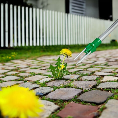 Relaxdays Weeder with Garden Waste Bag, Self Standing, Foldable ...