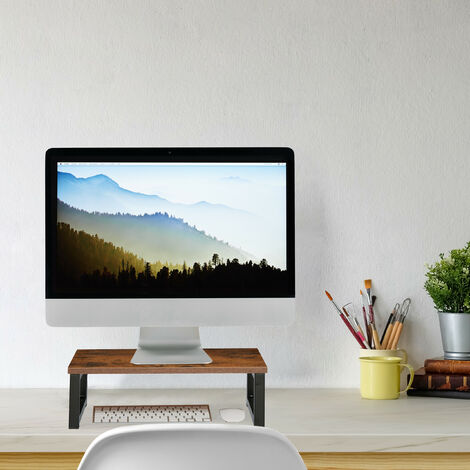 Relaxdays Monitor Stand, Screen Raiser for Desk, Office and Home, HxWxD ...