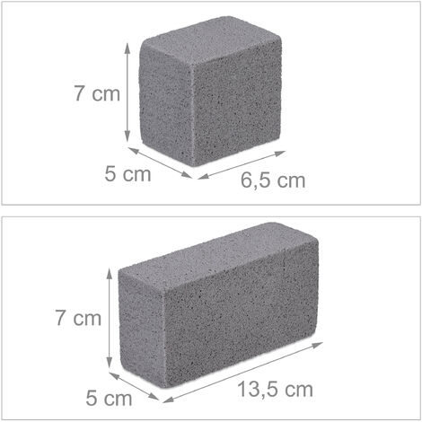Relaxdays Cleaning Stone, Set of 3, Grill Cleaning Brick, Grease ...
