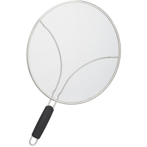 Relaxdays Splash Guard for Pans, Stainless Steel, Ø 33 cm, Grease ...