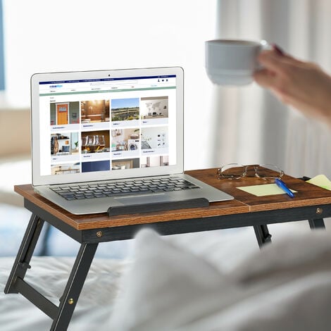 Relaxdays Laptop Stand, for Bed & Couch, Foldable Bed Table, Laptop ...