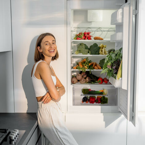 Relaxdays Fridge Organiser, Set of 3, Refrigerator Inserts, Lid & Date ...