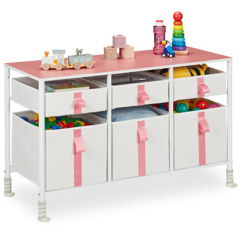 Relaxdays Chest of Drawers, for Children, HxWxD: 61.5 x 100 x 40.5 cm ...
