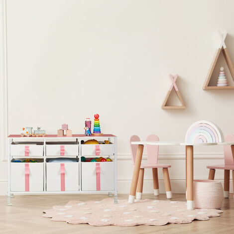 Relaxdays Chest of Drawers, for Children, HxWxD: 61.5 x 100 x 40.5 cm ...