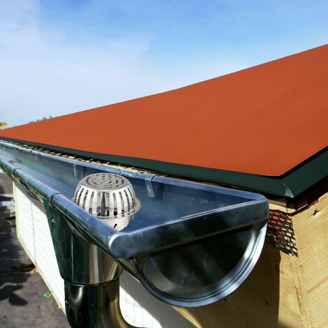 Relaxdays gutter leaf guard, set of 2, for 120 mm downpipes, stainless ...