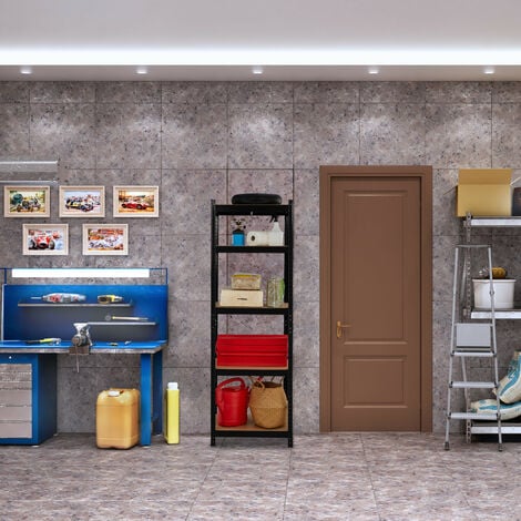 Relaxdays Heavy-Duty Shelving, up to 500 kg, Dividable, Cellar, Garage ...