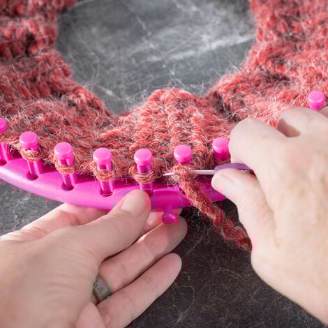 Relaxdays Knitting Loom Set, 4 Frames, Round Rings, Children & Adults ...