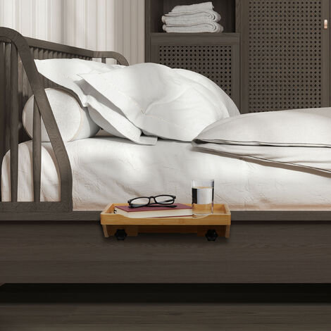 Relaxdays Bedside Table, Mini Bed Tray, Clamp-on, for Loft & Bunk Beds ...