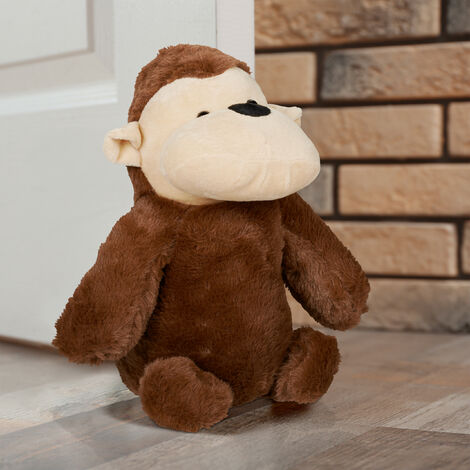 Relaxdays Monkey Doorstop, Fabric with Sand Filling, Door Bumper, Floor ...