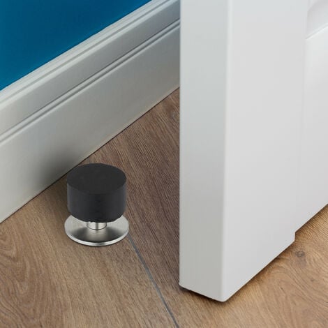 Relaxdays 2x Door Stoppers, Self-Adhesive or for Screwing, Stainless ...