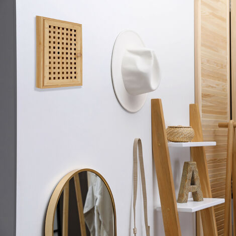 Relaxdays Key Cabinet, Bamboo Key Storage, 8 Hooks, HxWxD: 27 x 19 x 7. ...