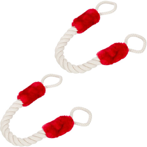 Relaxdays Rope Door Stoppers, Set of 10, 60 cm Long, Handle Blocker ...