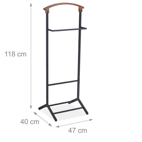 Relaxdays Valet Stand, for Jackets & Pants, No Wrinkles, MDF & Steel ...
