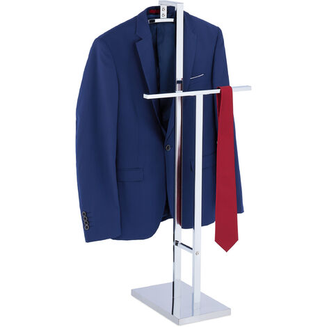 Relaxdays Valet Stand, for Shirts & Pants, Steel, Freestanding Clothes ...