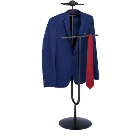 Relaxdays Valet Stand, for Shirts & Pants, Shelf for Accessories, Steel ...