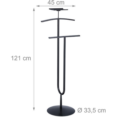 Relaxdays Valet Stand, for Shirts & Pants, Shelf for Accessories, Steel ...