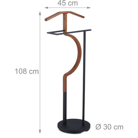Relaxdays Valet Stand, for Jackets & Pants, No Wrinkles, MDF & Steel ...