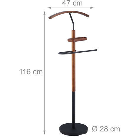 Relaxdays Valet Stand, for Shirts & Pants, with Shelf, MDF & Steel ...
