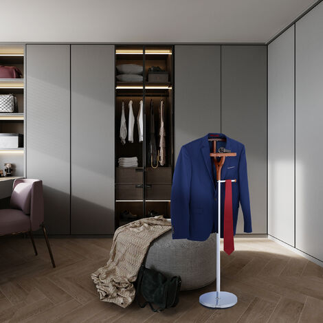 Relaxdays Valet Stand, for Shirts & Pants, No Wrinkles, MDF & Steel ...