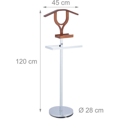 Relaxdays Valet Stand, for Shirts & Pants, with Shelf, MDF & Steel ...