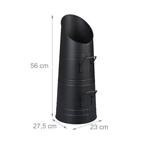 Relaxdays Coal Bucket, 12 Litre Capacity, Pellet Container with 2 ...