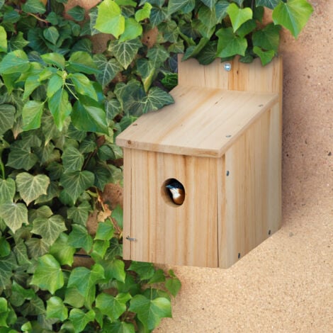 Relaxdays Nesting Box Kit, for Birds, 35 mm Entrance, HWD: 23 x 14 x 18 ...