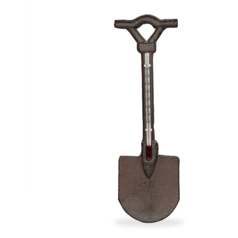Relaxdays Thermometer, Spade, Outdoor, Garden, Decoration, Read ...