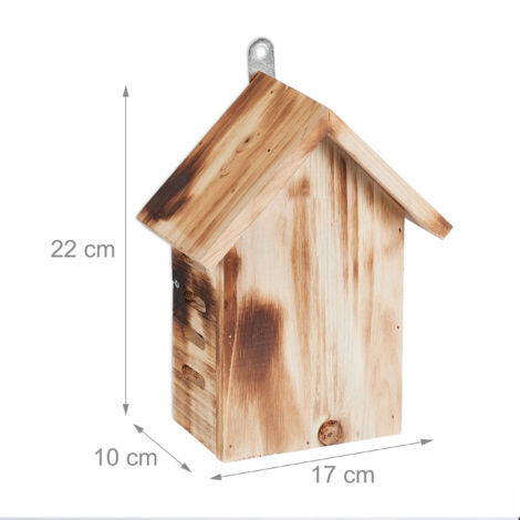 Relaxdays Ladybird House, Untreated Fir Wood, HxWxD: 22 x 17 x 10 cm ...