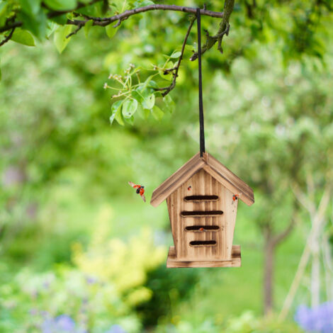 Relaxdays Ladybird House, Wood, HWD: 17.5 x 14.5 x 12 cm, Weatherproof ...