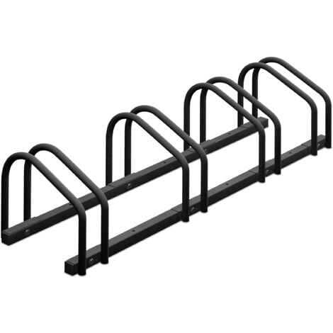 Relaxdays Floor Bike Rack, for 4 Bicycles, Wheel Width up to 60mm ...