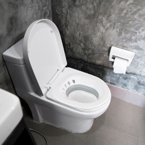 Relaxdays Sitz Bath for Toilet, Foldable, HWD: 12 x 36 x 39 cm, Insert ...