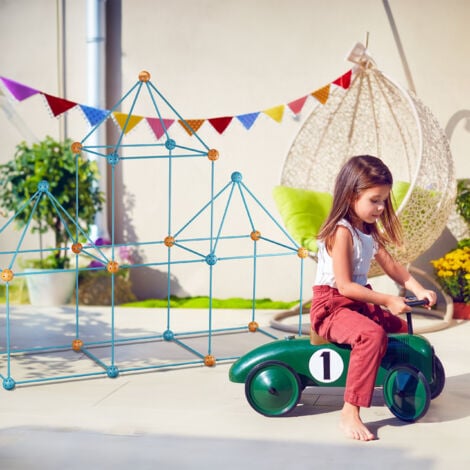 Relaxdays DIY Construction Toy, Children's Cave, 132-piece Set, Fort ...