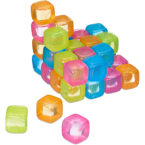 Relaxdays Ice Cubes, Set of 36, Reusable, XXL Size, for Parties ...