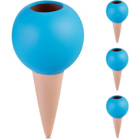 Relaxdays Watering Cones, Set of 4, 1.5 Litre Bottles, Round Design ...