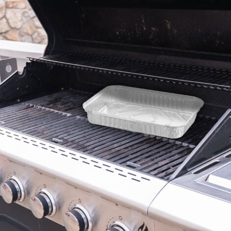 Relaxdays Set of 50 Aluminium Grill Trays, HWD: 4.5 x 31 x 21 cm ...