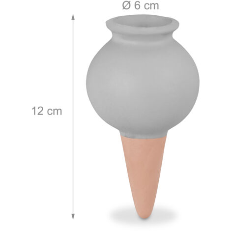 Relaxdays Watering Cones, Set of 6, Fill Up with Water, Round Design ...