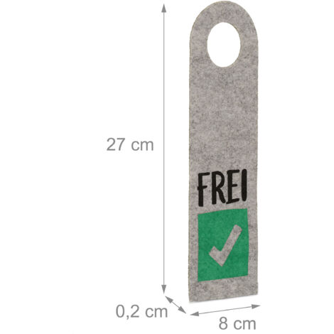 Relaxdays door sign "Occupied free", set of 10, WC sign for hanging ...