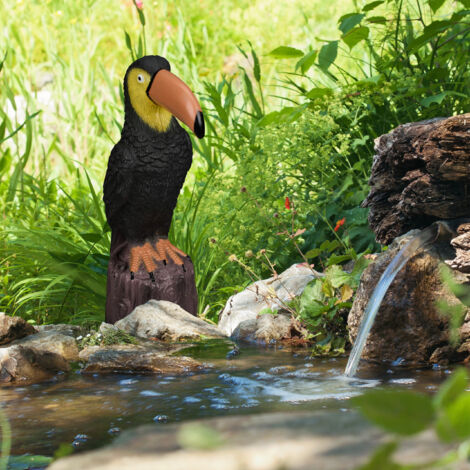 Relaxdays Garden Figurine Bird, Toucan, HWD: 35 x 10 x 19 cm, Standing ...