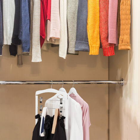 Relaxdays Multi Hangers, Set of 2, Space-Saving, 4 Hangers with Trouser ...