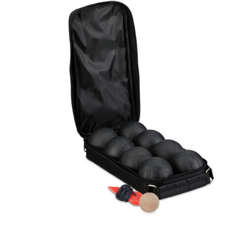 Relaxdays Boules Set, 8 Steel Balls, with Target, Distance Measure ...
