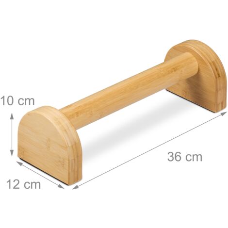 Relaxdays 2x Push-up Grip, Bamboo Parallettes, Calisthenics, Equipment ...