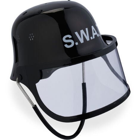 Relaxdays Adjustable SWAT Helmet for Kids, Foldable Visor, Children's ...