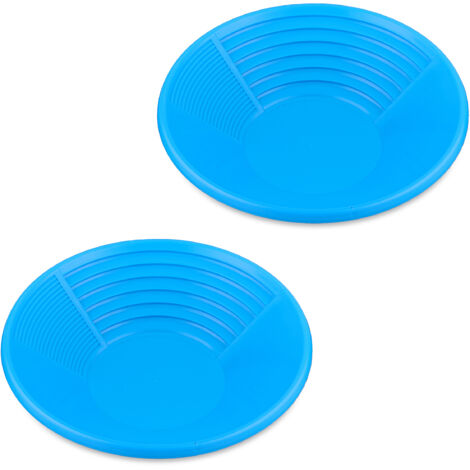 Relaxdays 2x Gold Panning Dish, Treasure Hunt, Adventure, Quest, Tools ...