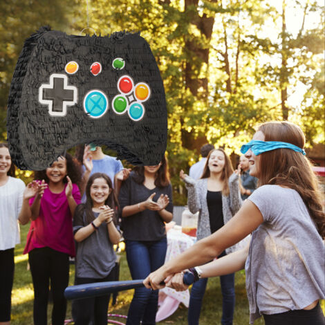 Relaxdays Piñata with Accessories, Controller Design, Hanging, for Boys ...